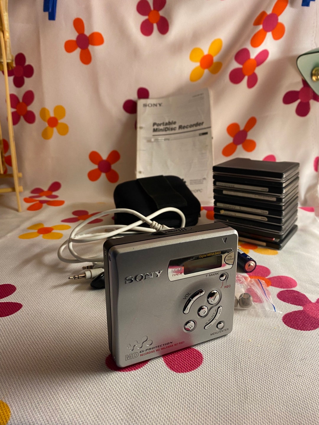 Sony-minidisc-walkman Incl. 11 Schijven - Etsy