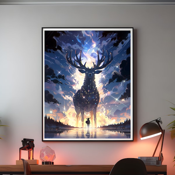 Fantasy Stag Art - Etsy