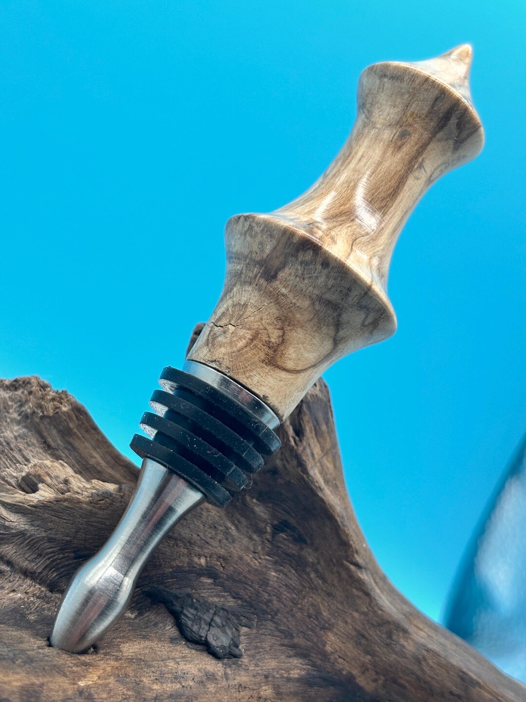 Handmade Hybrid Resin & Wood Bottle Stopper With High Quality Stainless ...