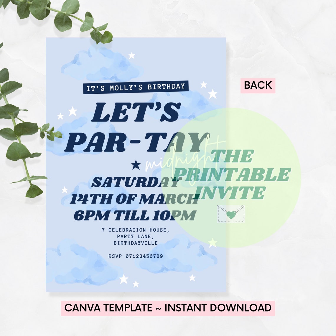 Midnight Taylor Swift Birthday Party Invitation Canva - Etsy