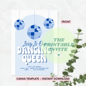 Dancing Queen Mamma Mia | Hen Bachelorette Party Invitation Itinerary ...