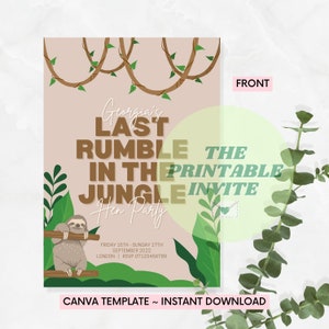 Last Rumble in the Jungle | Hen Bachelorette Party Invitation Itinerary ...
