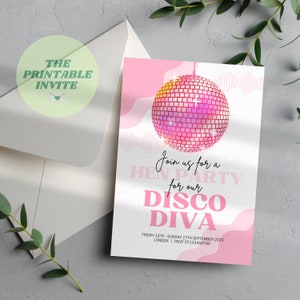 Disco Diva | Hen Bachelorette Party Invitation Itinerary | Canva ...