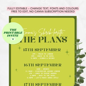 Shrek Last Romp in the Swamp Bachelorette Hen Party Invitation ...