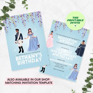 Bridgerton Inspired Birthday | Editable Royalty Party Event Welcome ...