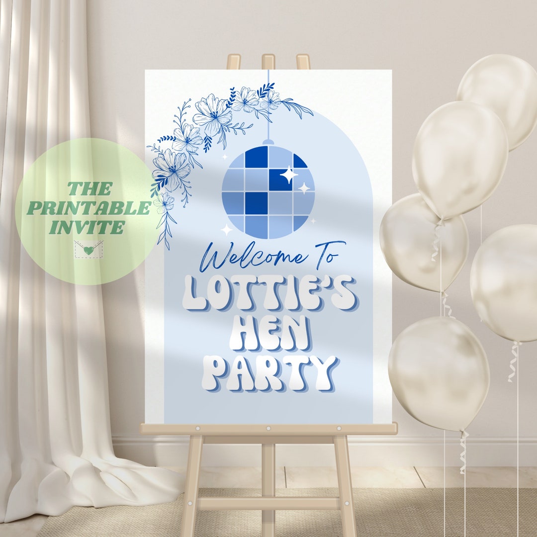 Editable Hen Bachelorette Party Welcome Board | Honey Honey Mamma Mia ...