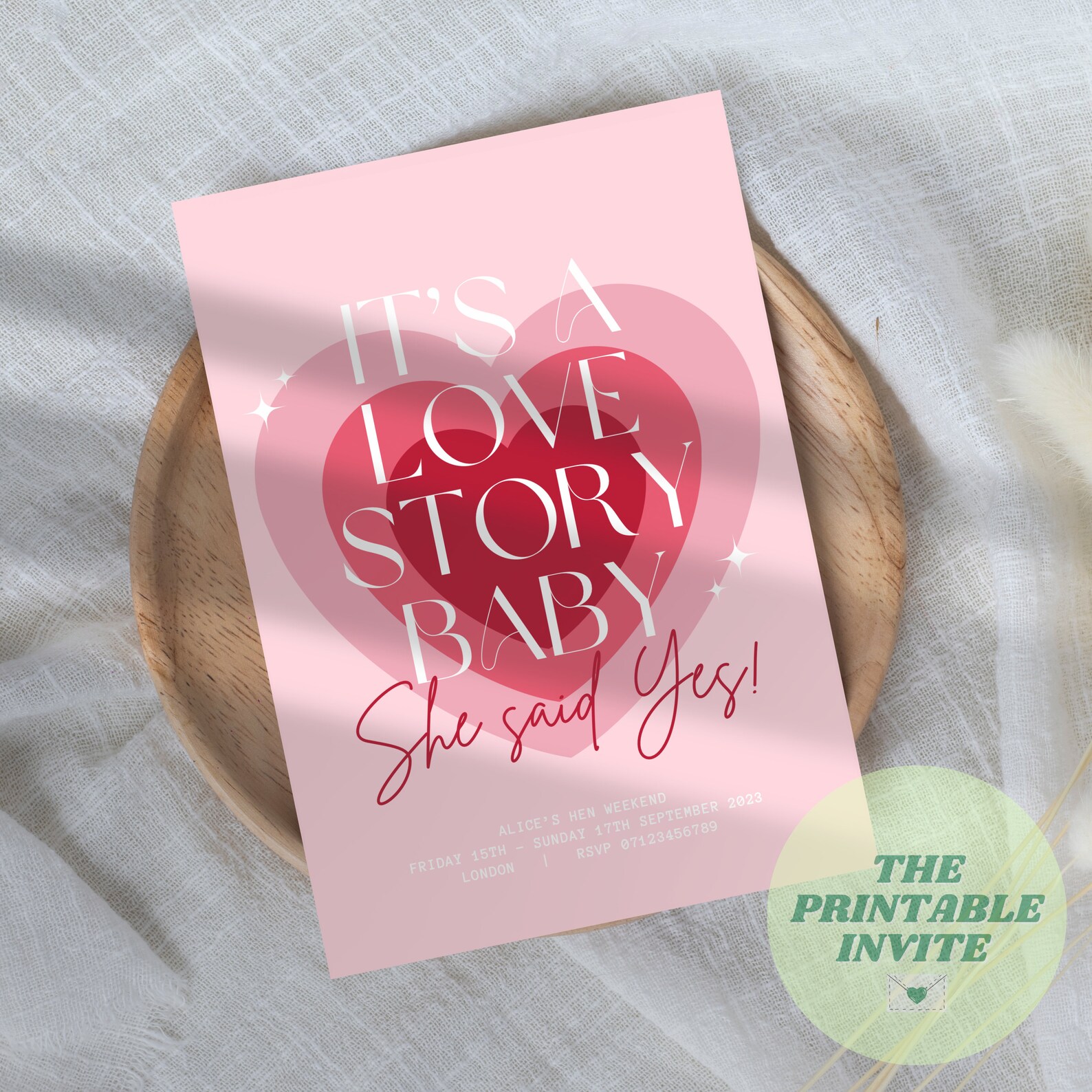 Love Story Bachelorette Party Invitation: Taylor Swift Theme (canva ...