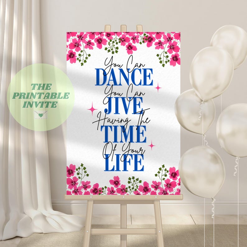 Mamma Mia Birthday Welcome Sign: Editable Canva Template (digital ...