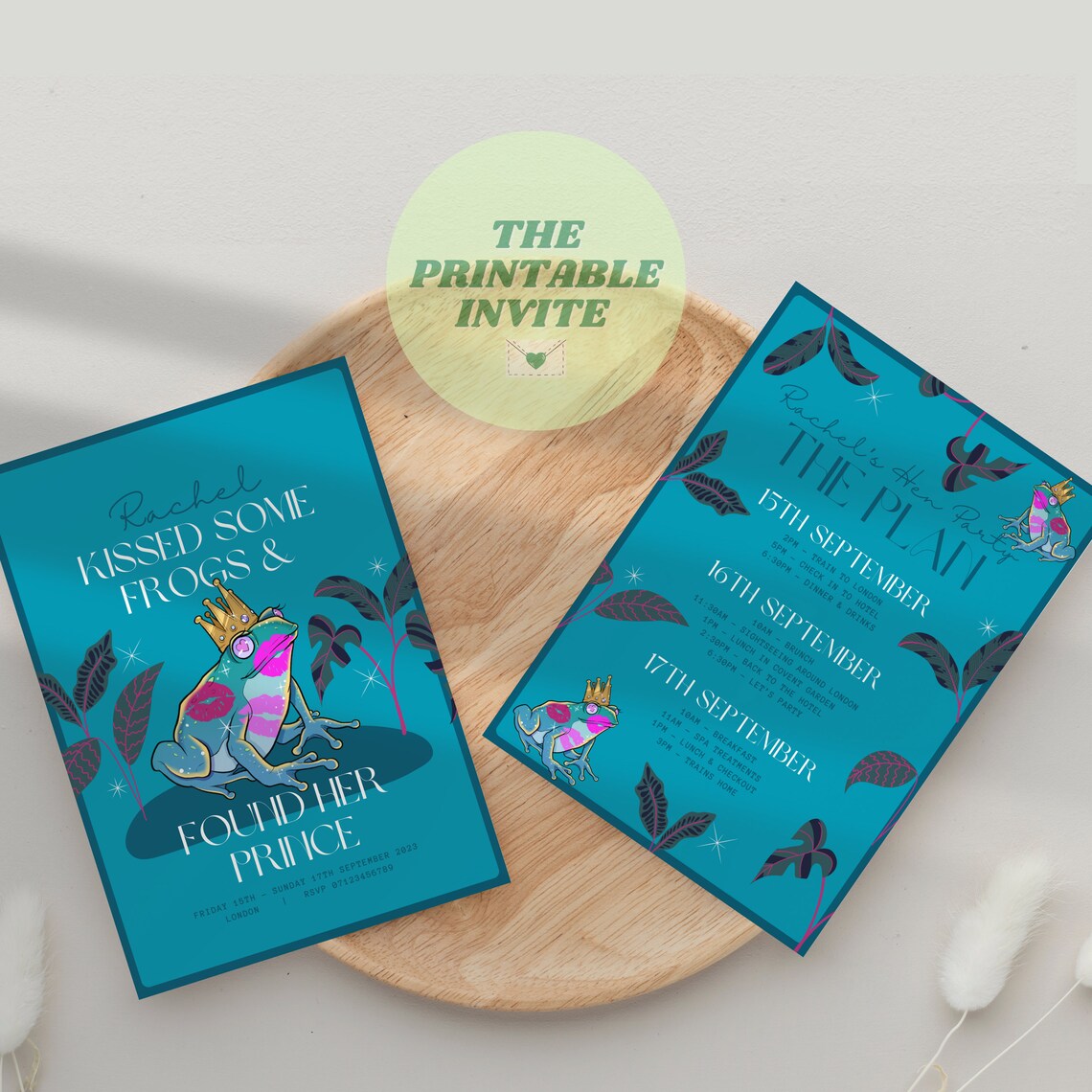 Editable Hen Bachelorette Party Invite Found Her Prince - Etsy