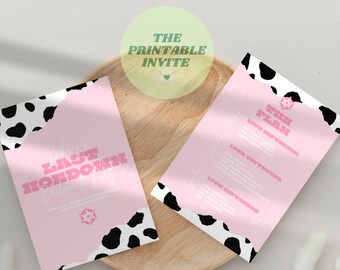 Last Rodeo Hen Party Invitation Itinerary, Personalised Cowgirl ...