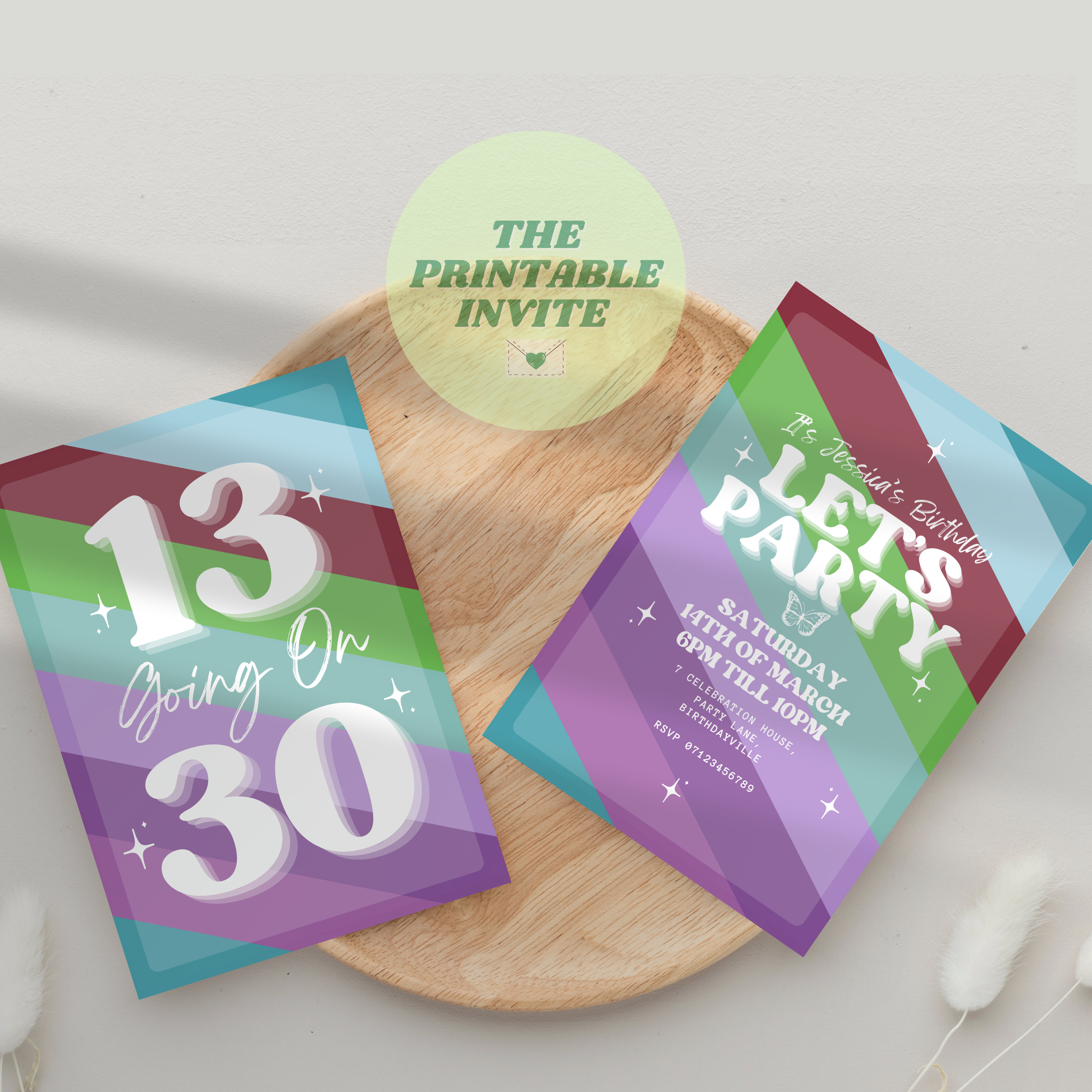 13 Going on 30 Birthday Party Invitation Canva Template - Etsy 13 Going on 30 Birthday Party Invitation Canva Template - Etsy