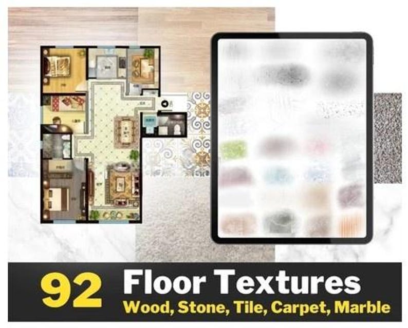 Procreate Interior Design Pack | Furniture Blocks | Floorplan Stamps ...
