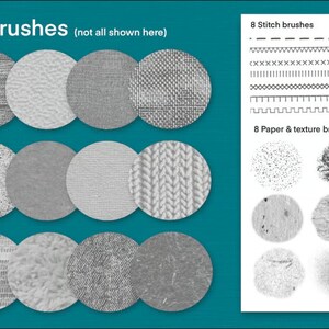 40 Procreate Fabric Stitching and Texture Brushes | Textile Procreate Texture Seamless Brushes ...
