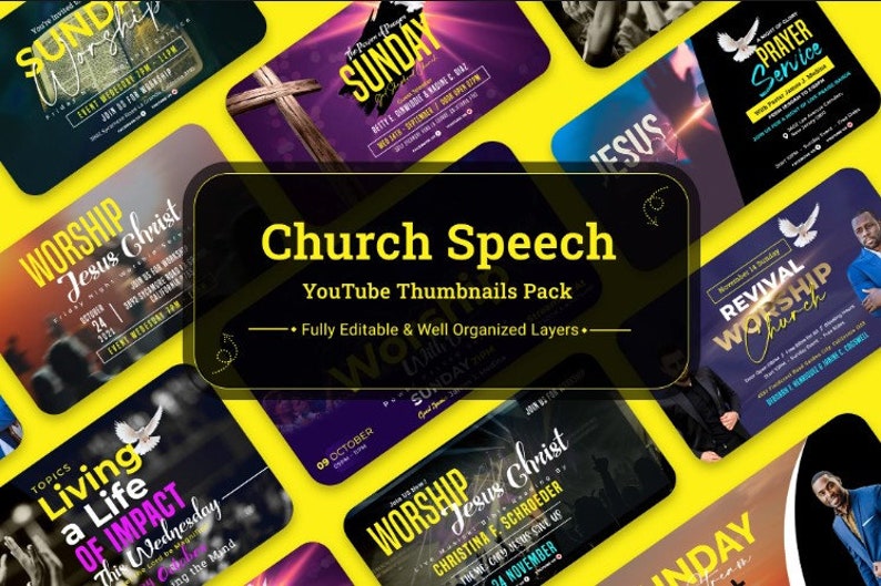 60 Editable Youtube Thumbnail Templates | Social Media Thumbnail Design ...