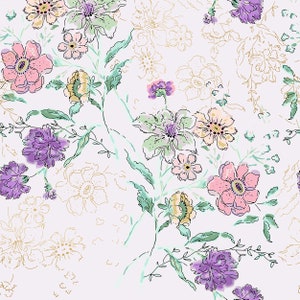Floral Pattern Overlays in Seamless Format, Digital Flower Patterns PNG ...