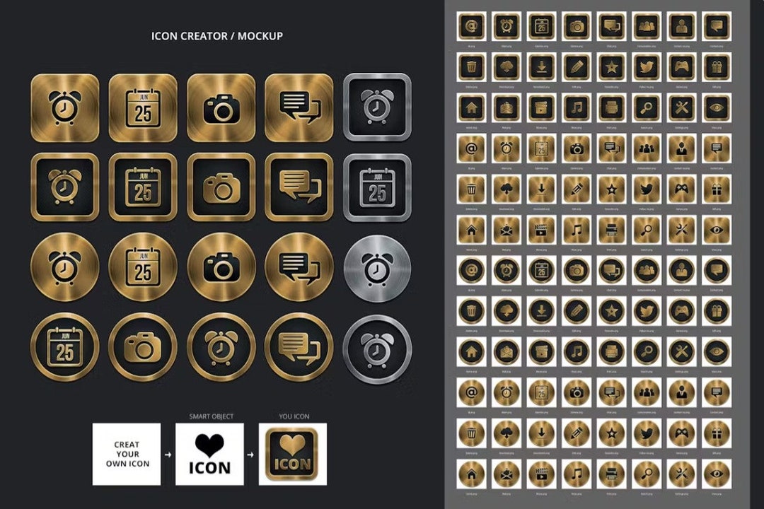 Icons Creator / Icon Mock Up - Etsy