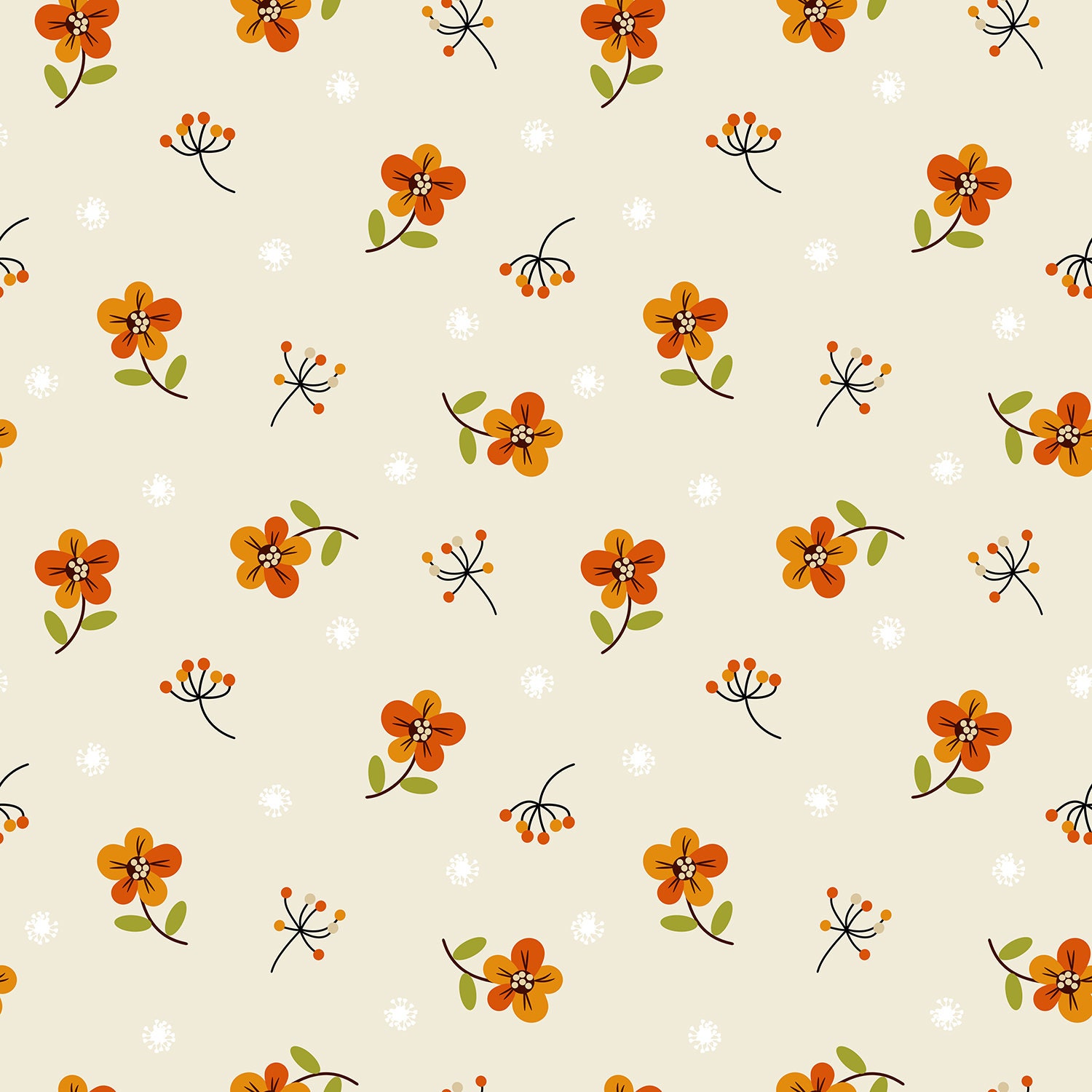 Floral Pattern Overlays in Seamless Format, Digital Flower Patterns PNG ...