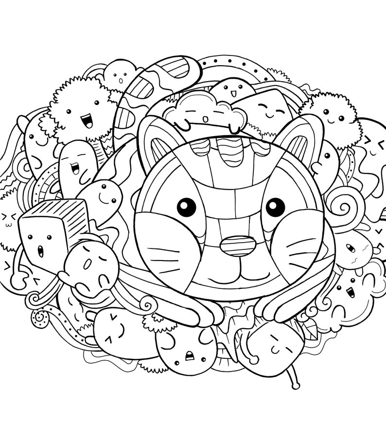 50+ Cute Animal Doodles Clipart, Png Graphics Instant Download for ...