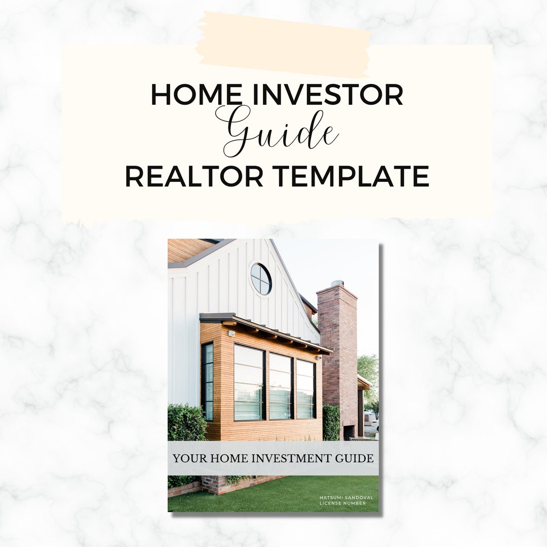 Home Investor Guide Template for Realtors Editable Canva - Etsy