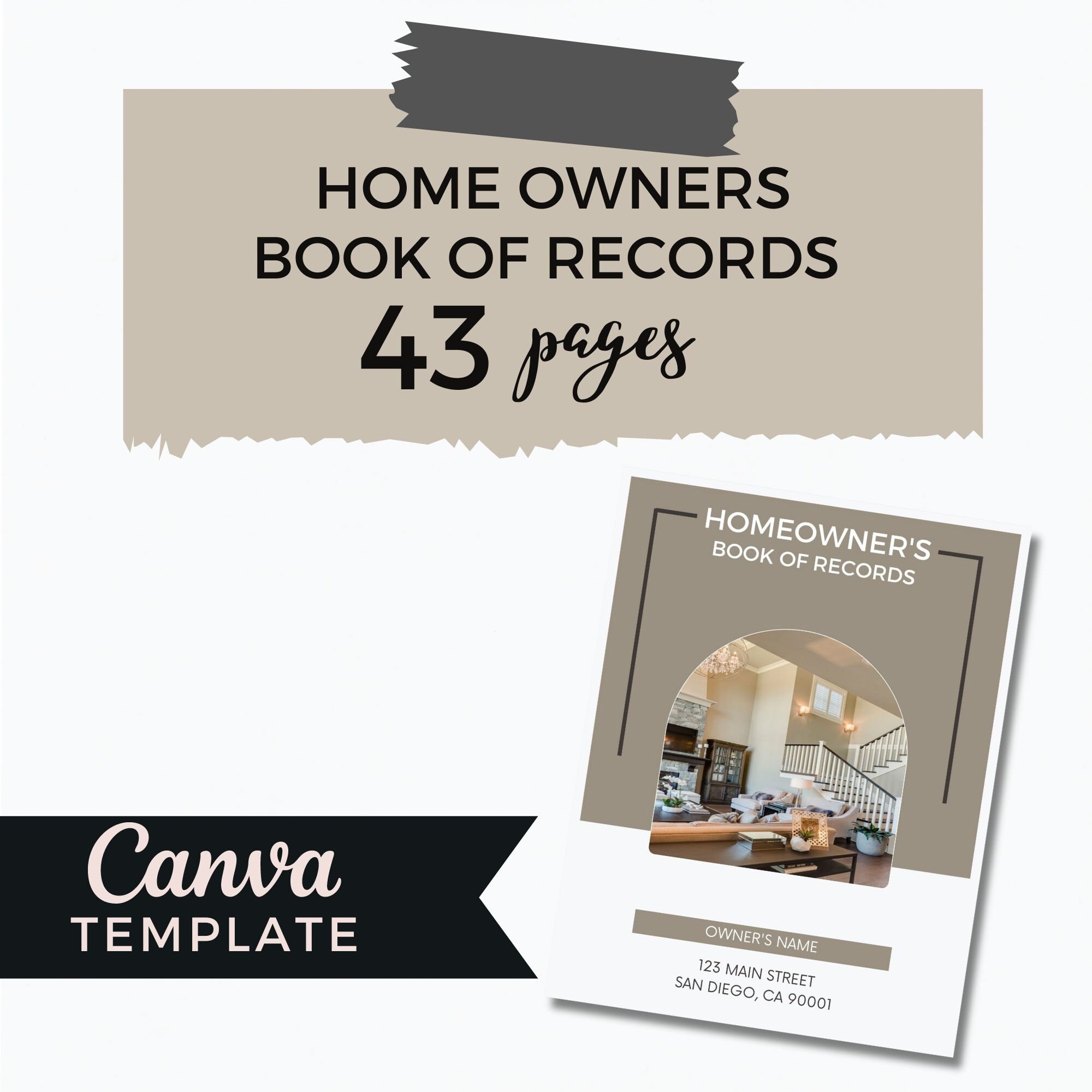 Homeowners Book of Records Real Estate Buyer Marketing Bienes Raices ...