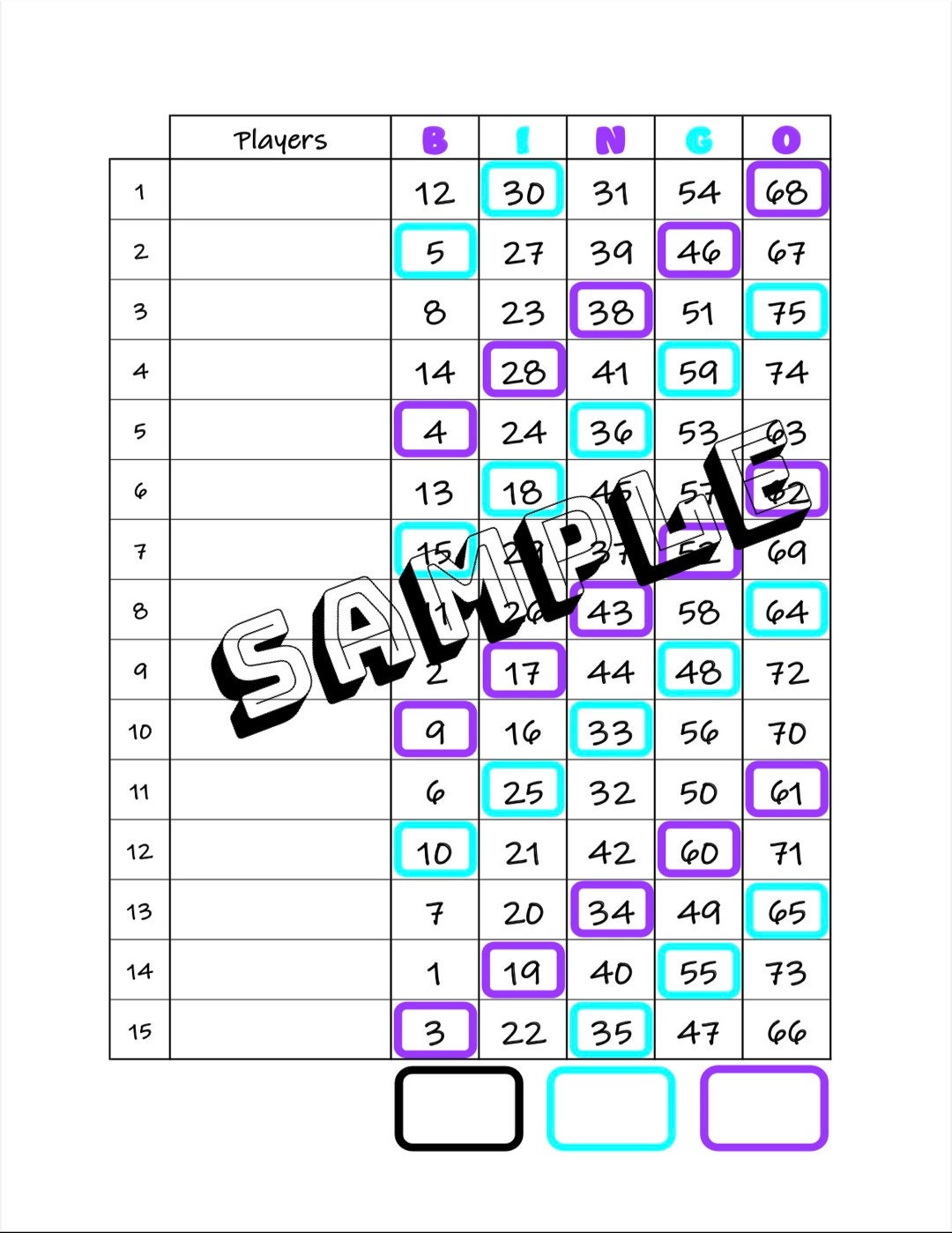 Two-colour Bingo (15 Lines) - Etsy