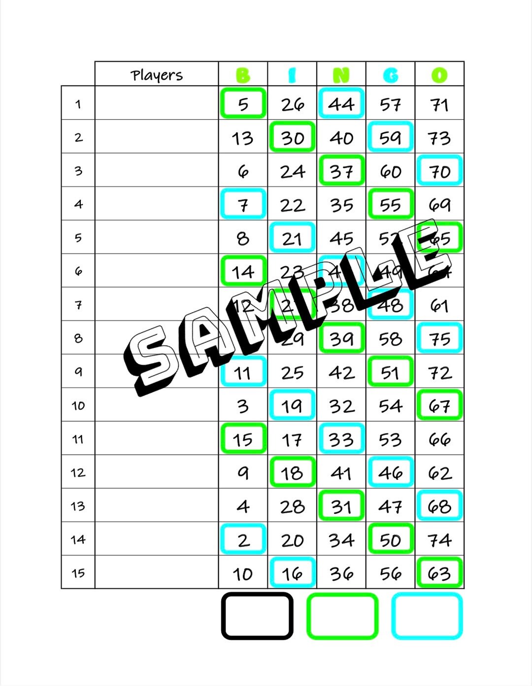 Two-colour Bingo (15 Lines) - Etsy