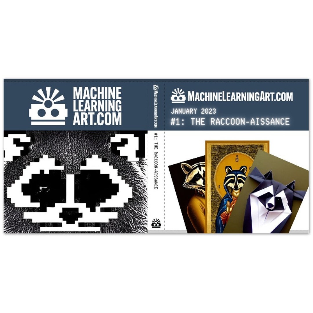 Monthly AI Art Book Issue #1: the Raccoon-aissance! - January, 2023 - Etsy