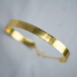 Gold Plated Brass Choker: 90s Style Neck Cuff, Handmade - Etsy