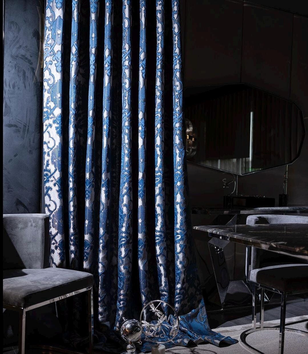 Striped Pattern Custom Curtains: Luxury Drapes for Bedroom & Living ...