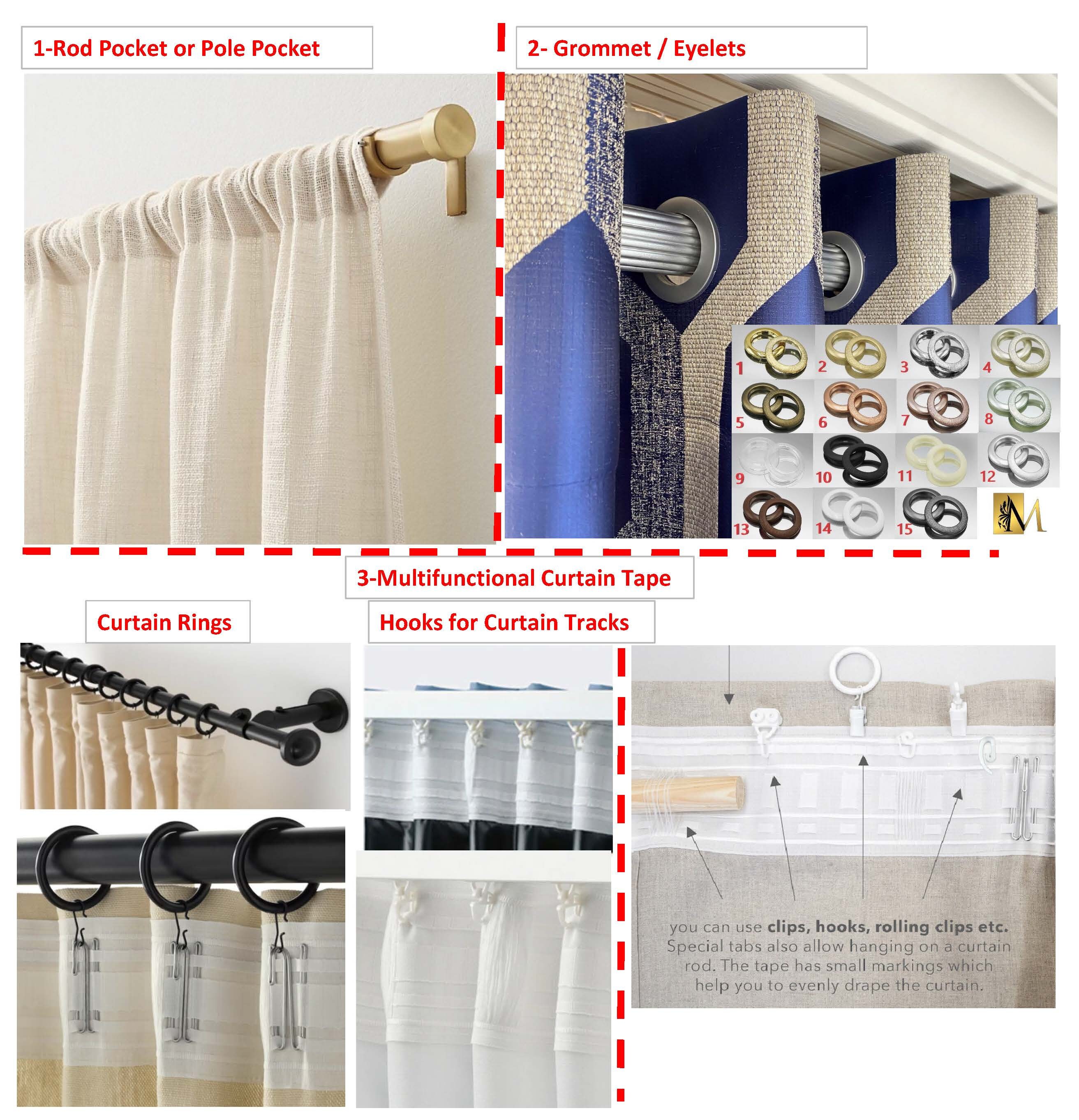 Navy Blue Curtain for Living Room, V Shape Pattern, Room Darkening ...