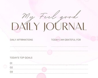 Printable Daily Journal, Personal Planner Journal, Daily Planner, Goals ...