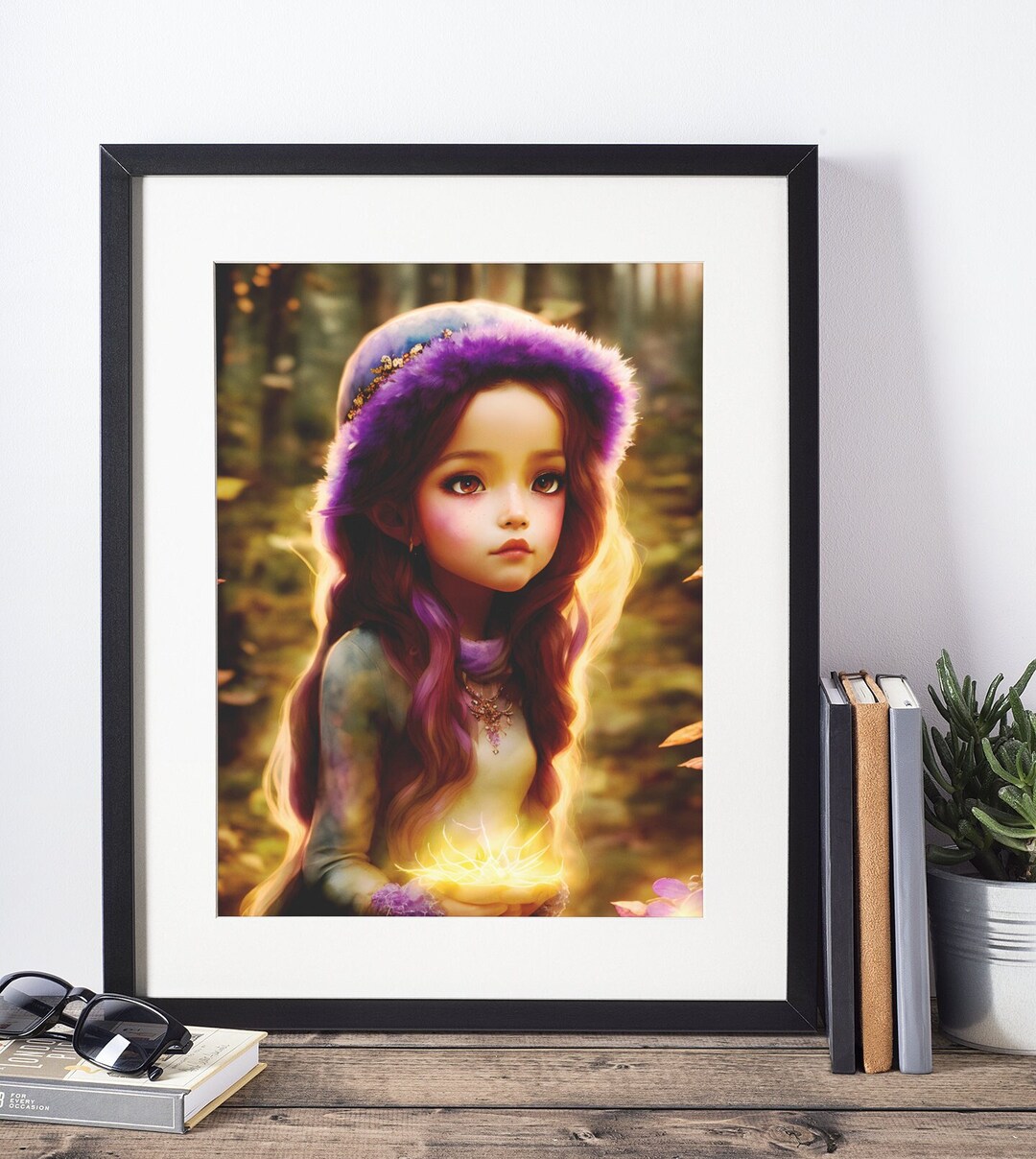 Amber Fortune Teller Art Print: Whimsical Girls Room Decor (digital ...