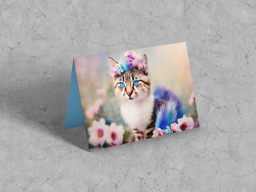 Cat With Flower Crown, Cat Flower Bed, Treasure Cat, Plants Cat, a Wild ...