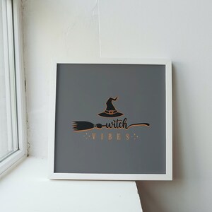 Witch Vibes Halloween Printable Poster Minimalistic Spooky - Etsy