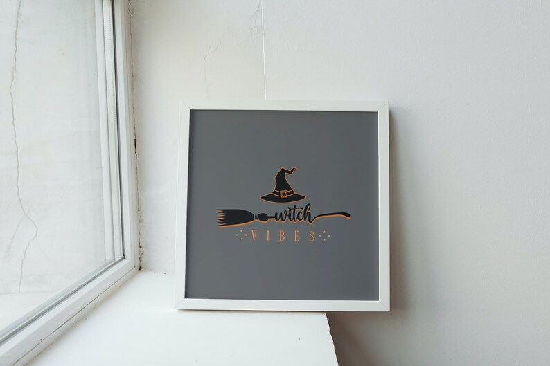 Witch Vibes Halloween Printable Poster Minimalistic Spooky - Etsy