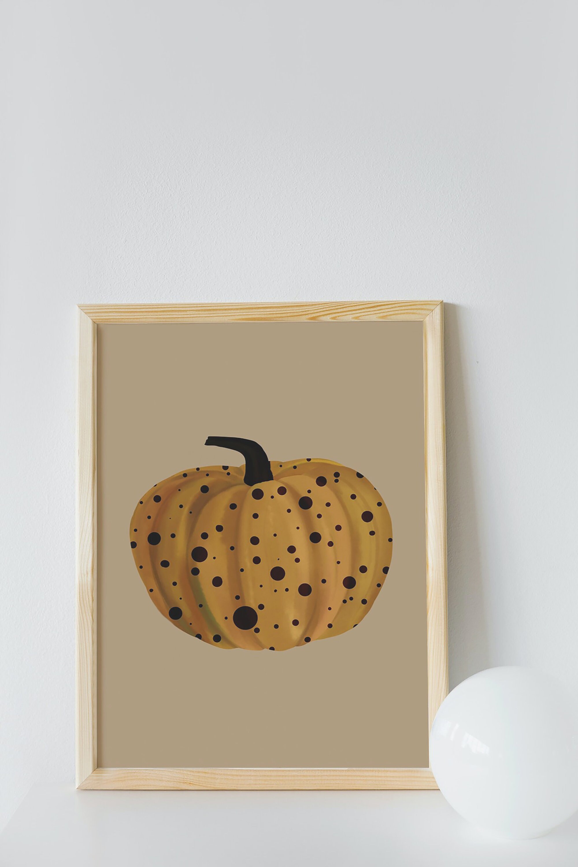 Orange Pumpkin Printable Poster Set 3 Prints Hello Autumn Wall Decor ...
