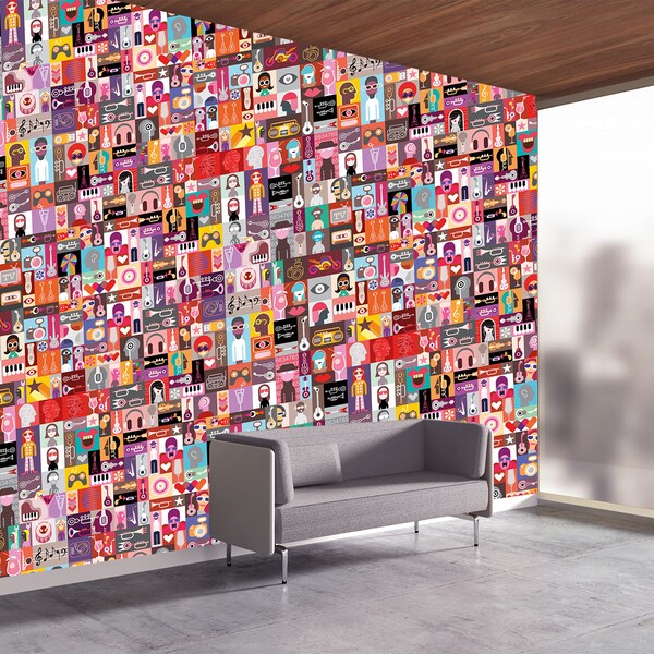 Pop Art Wallpaper - Etsy