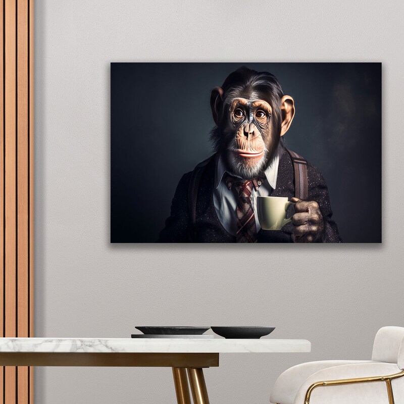 Monkey Painting - Etsy