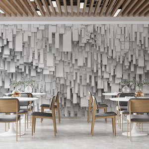 3D Rectangular Shapes Wallpaper Peel and Stick Wallpaper - Etsy