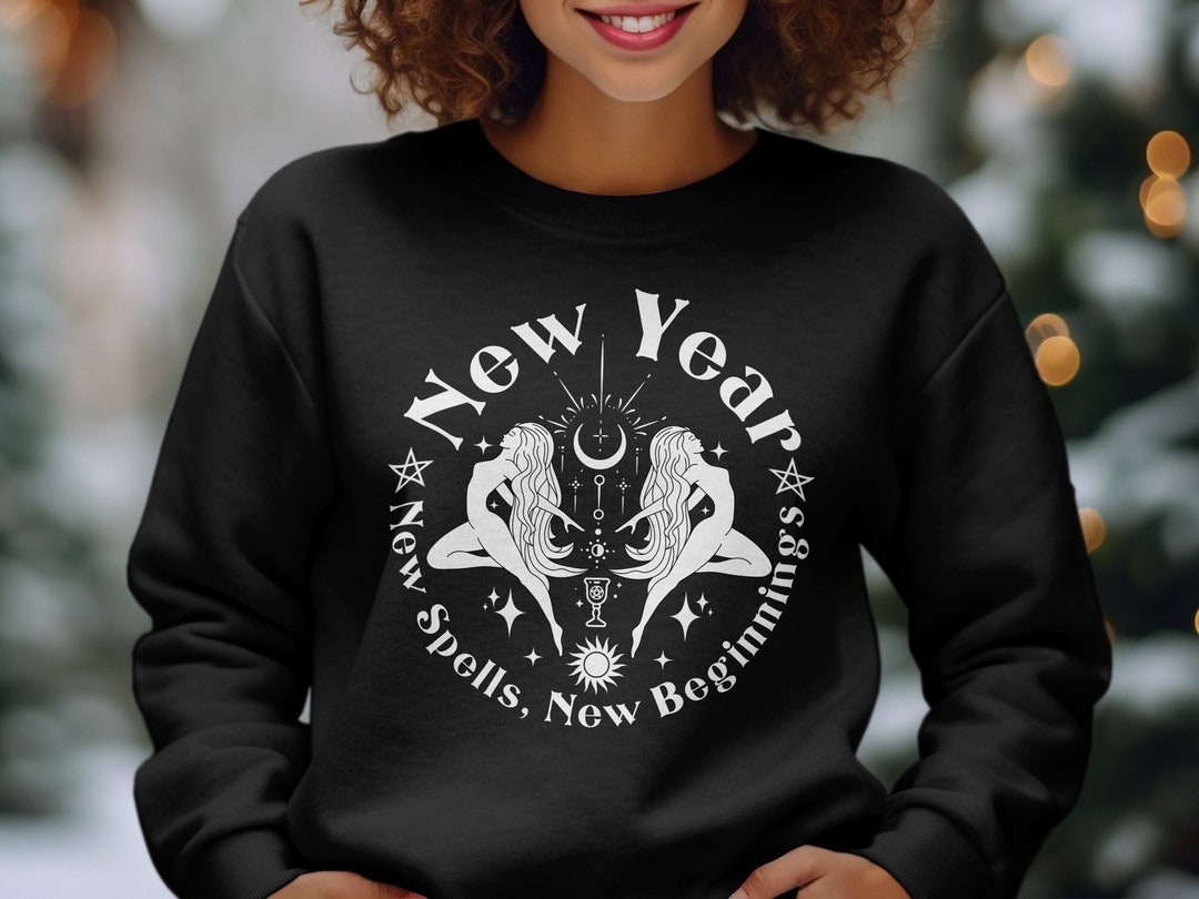 Goth New Year Sweatshirt, 2025 Sweater, Winter Solstice Gift, Secret ...