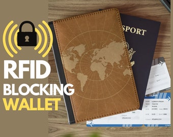 Rfid Zipper Passport Wallet - Etsy