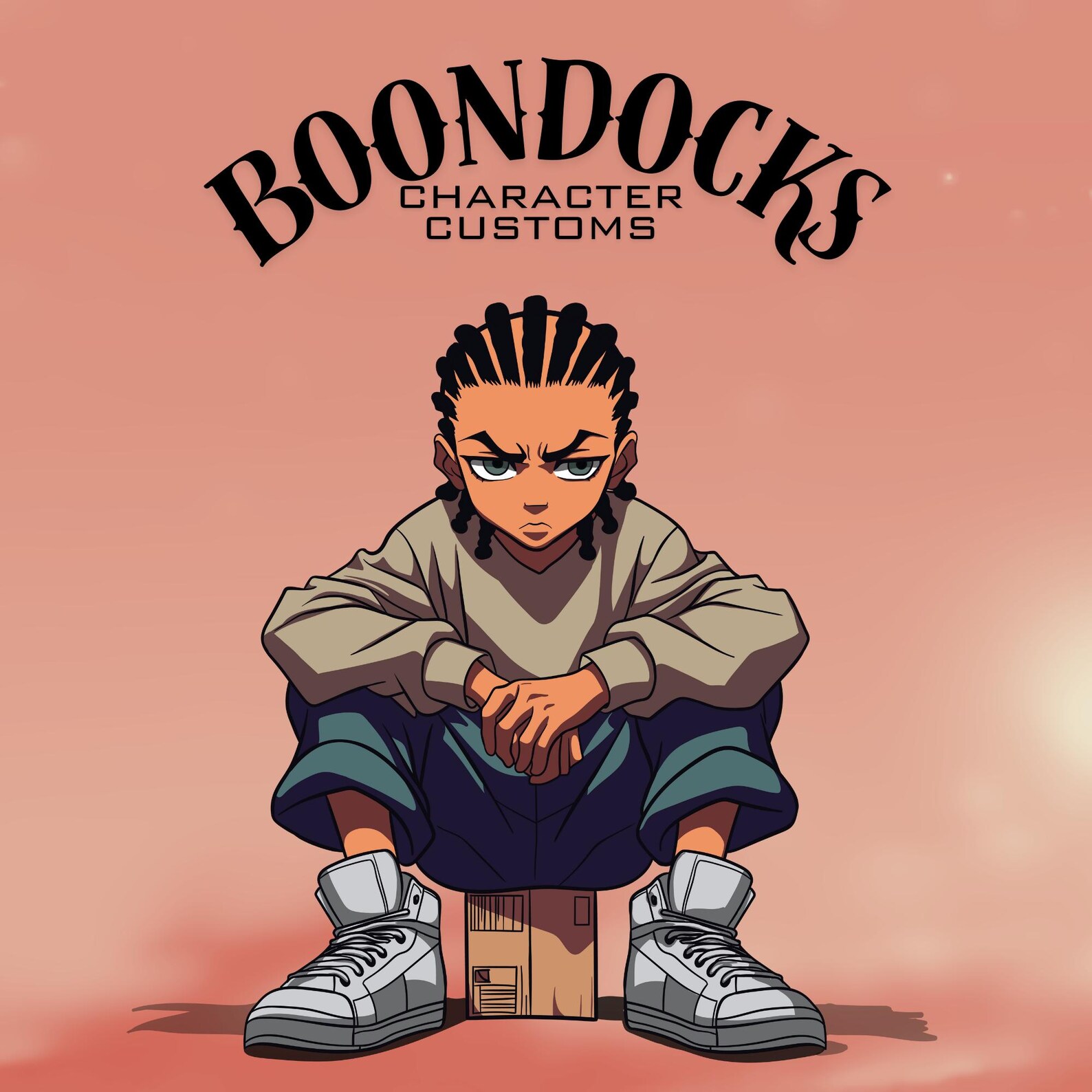 Custom Boondocks-style Character – Personalized Digital Art - Etsy