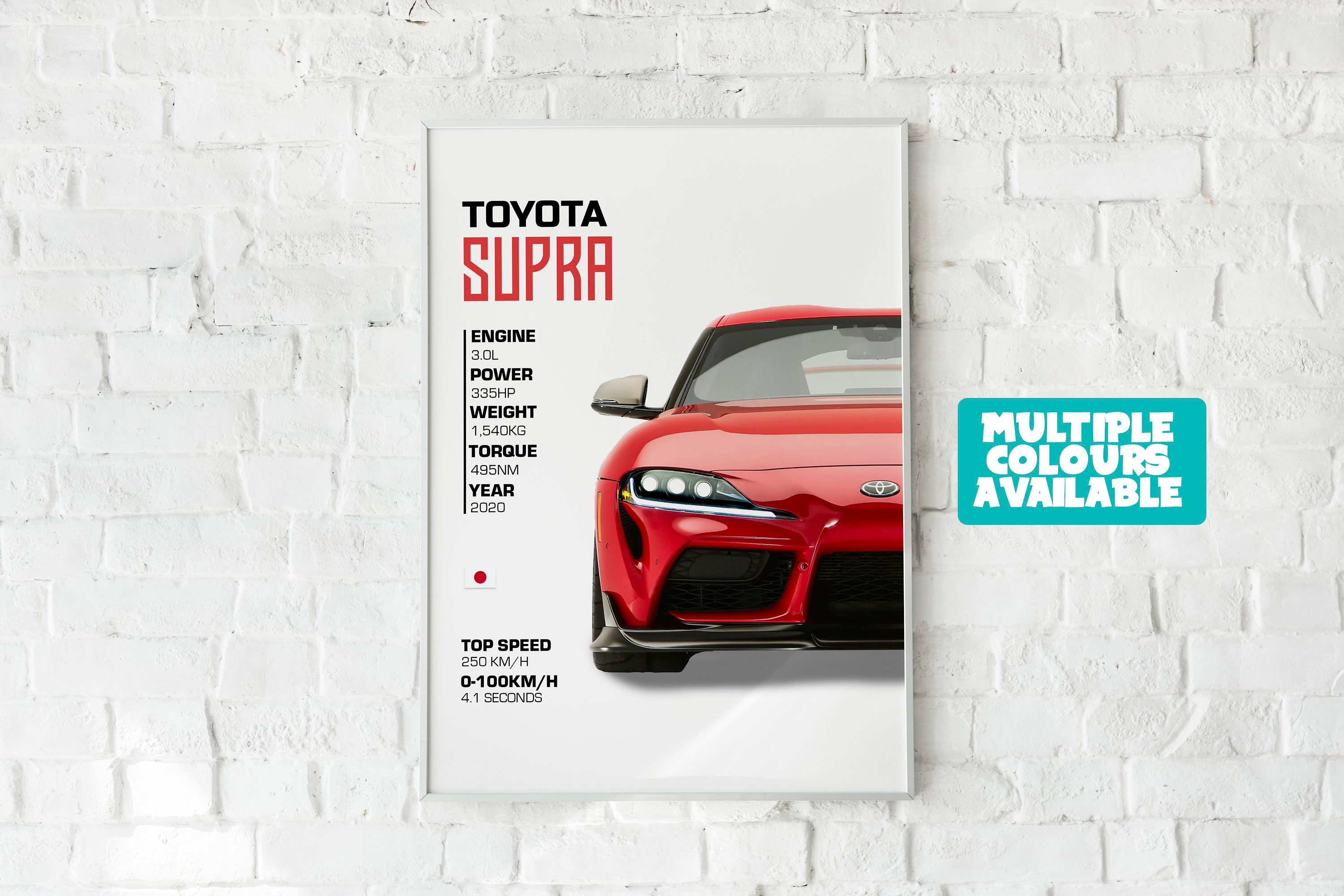 Toyota Supra Poster Toyota Supra Print Supercar Poster - Etsy Canada