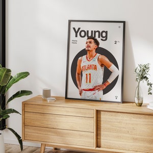 Trae Young Poster Basketball Print, Basketball Poster, Atlanta Hawks ...