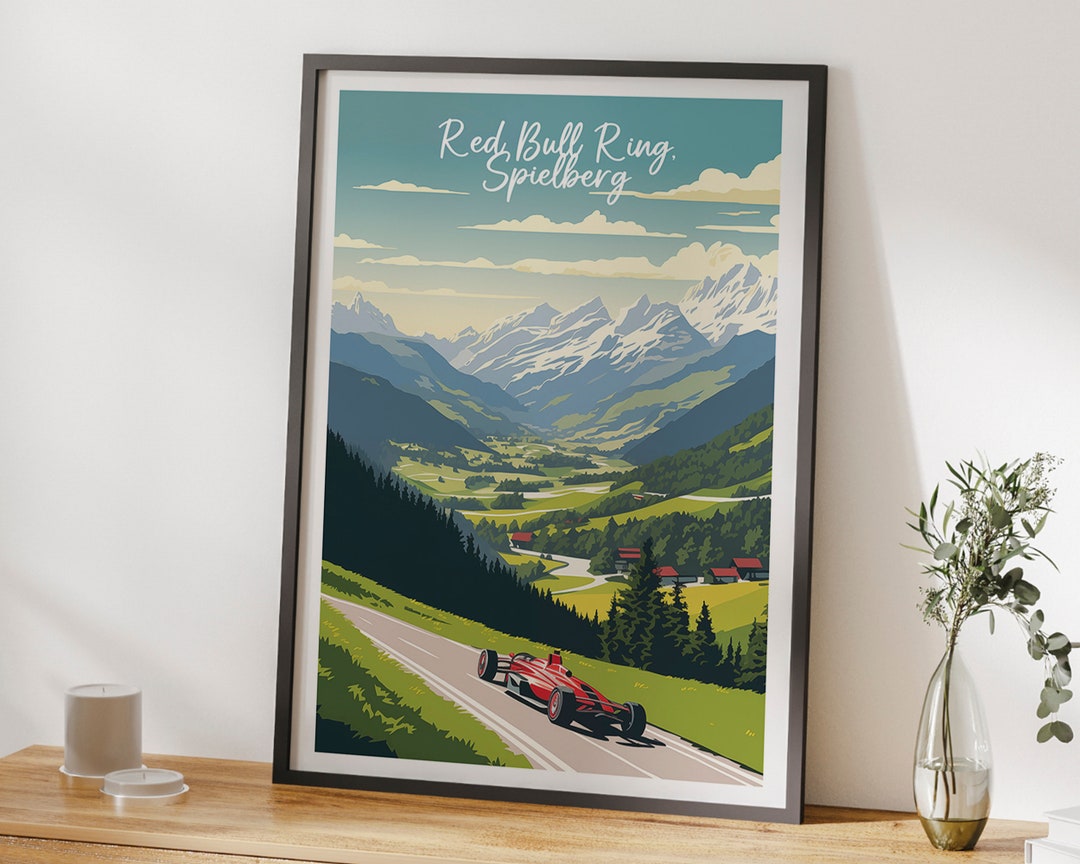 Spielberg, Red Bull Ring Poster, Vintage F1 Poster, Formula 1 Poster ...