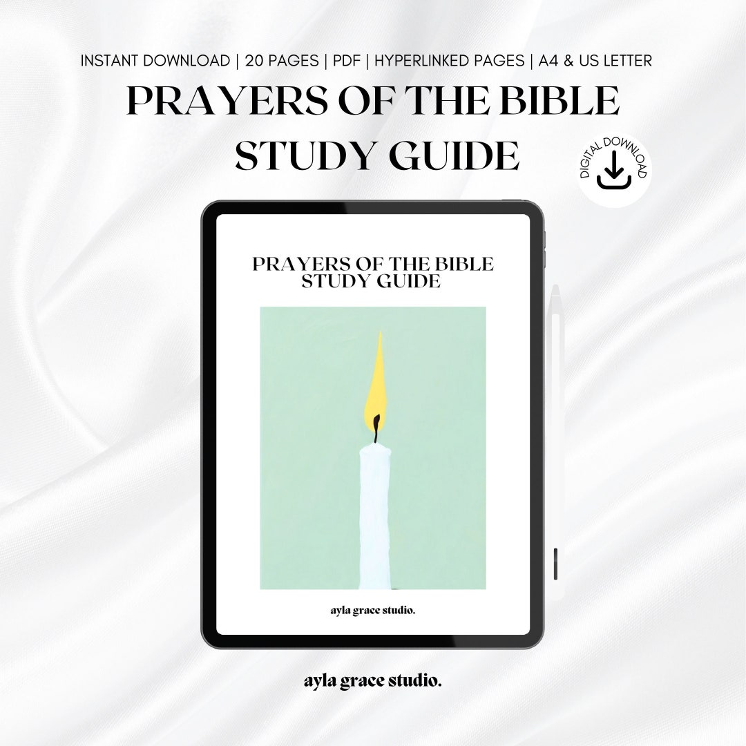 Prayers of the Bible Study Guide Devotional Study Goodnotes Planner ...