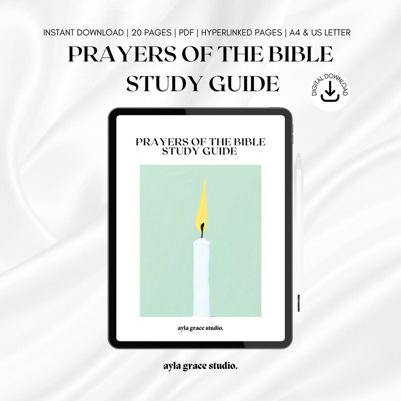 Prayers of the Bible Study Guide Devotional Study Goodnotes Planner ...
