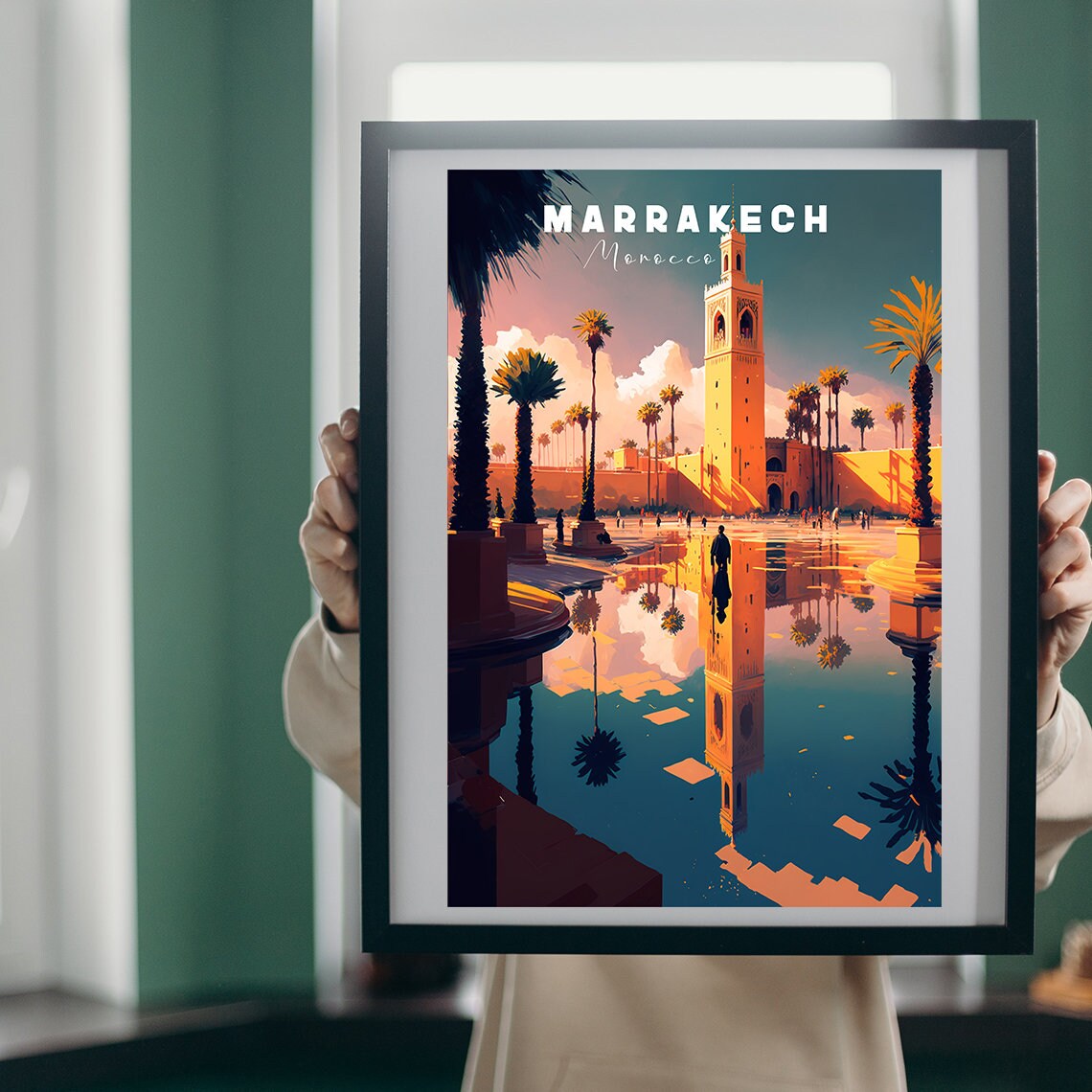 Marrakech Poster Moroccan Wall Decor Moroccan Architecture Print ...