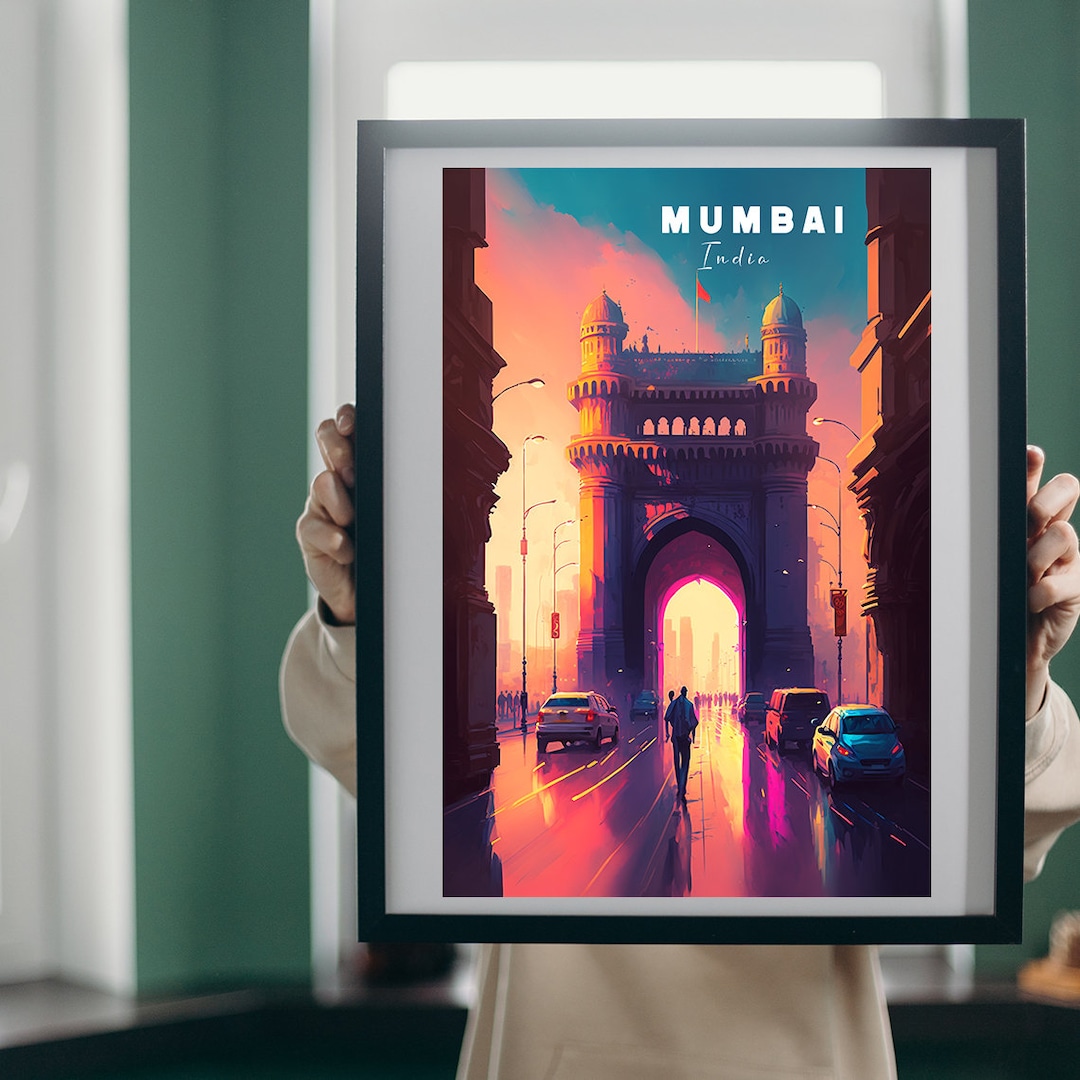 Mumbai Travel Poster, Mumbai Print, Mumbai Travel Print, Mumbai Poster ...