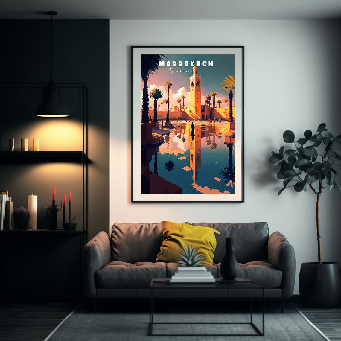 Marrakech Poster Moroccan Wall Decor Moroccan Architecture Print ...